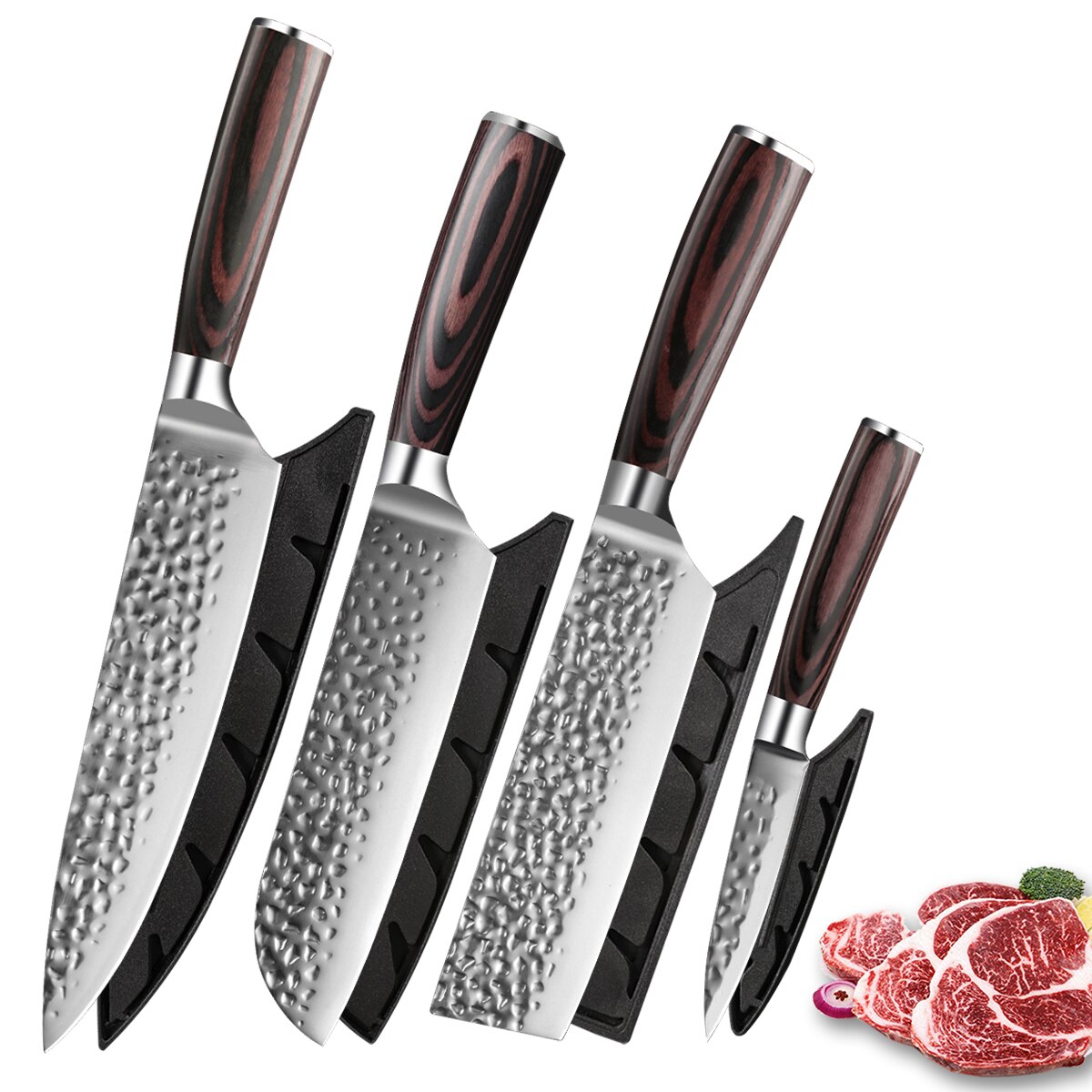 Mes Set Van Keukenmessen Hoge Carbon Staal Keuken ... – Grandado