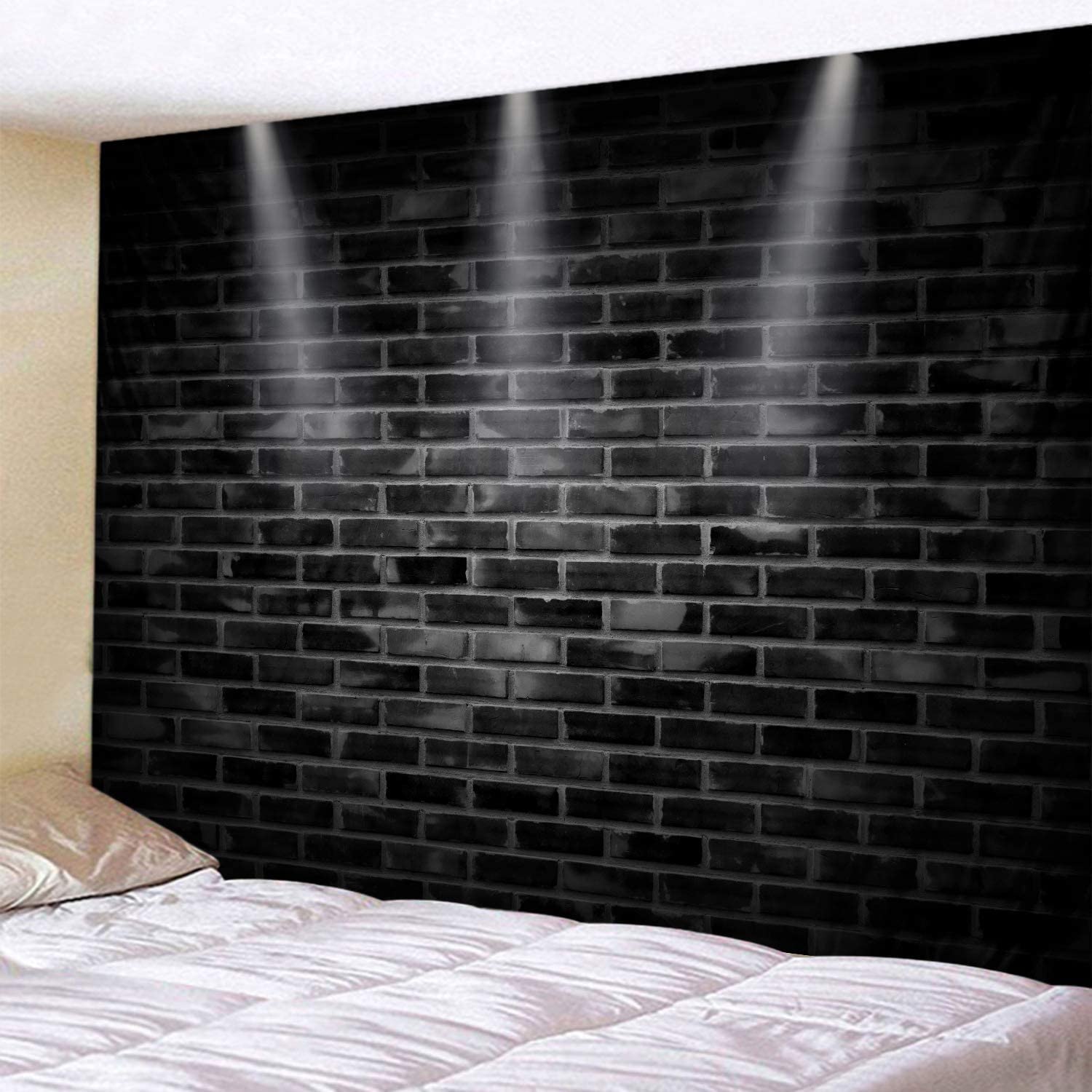 Baksteen Muur Print Decoratieve Gooi Stof Tapijt M... – Grandado