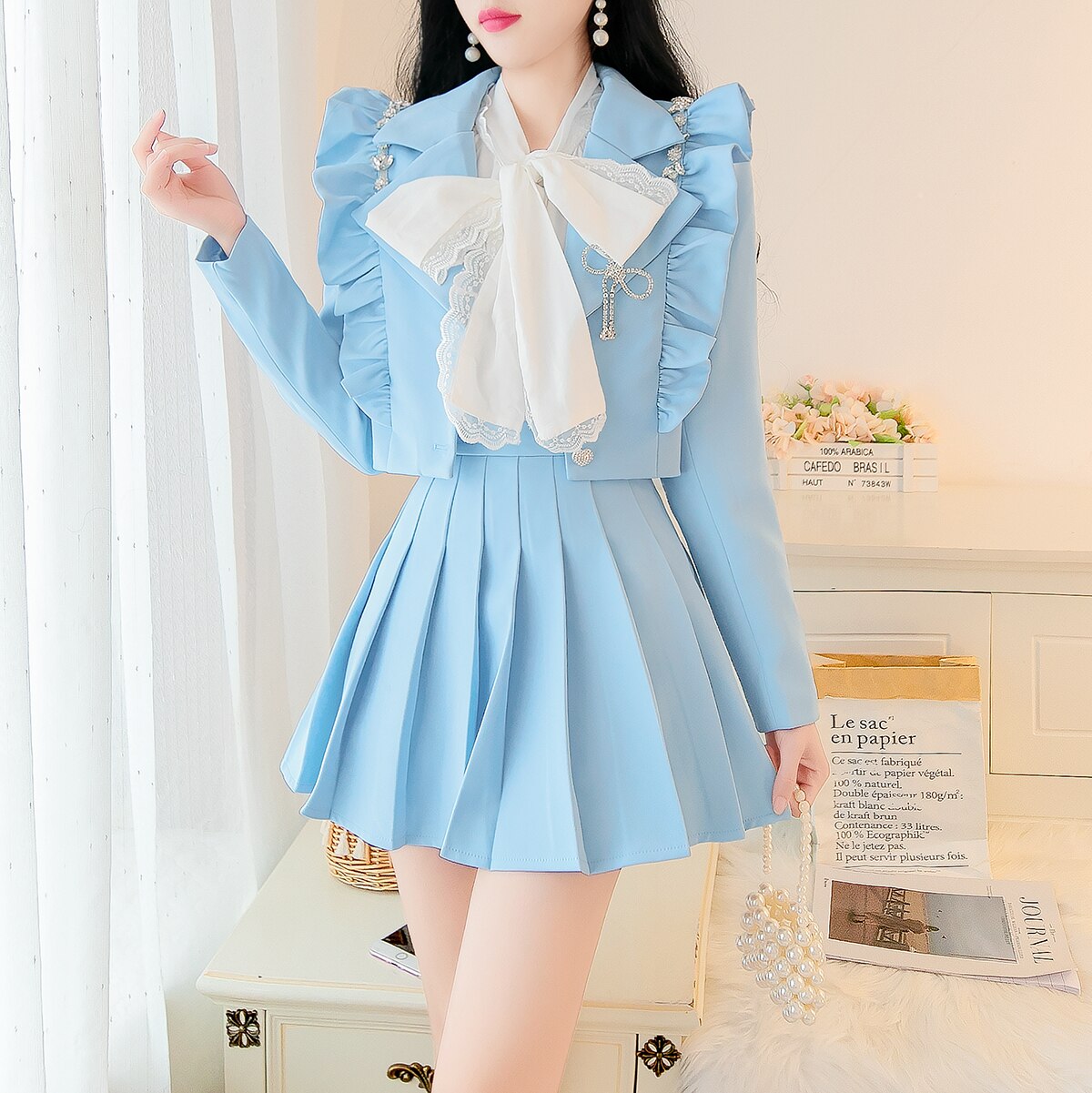 SWEETXUE 2022 Lady Autumn Winter Preppy Style Set ... – Vicedeal