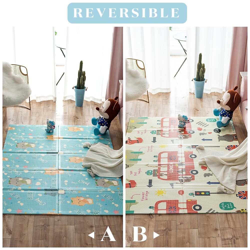 INFANTRAIN Baby Play Mat Foldable Kids Playmat Inf... – Grandado