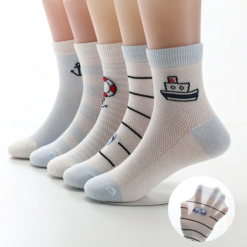 Kids Socks Spring Summer Mesh breathable Style Cot... – Grandado