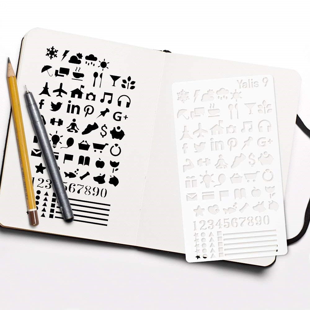 Journal Stencil Diy Dagboek Tekening Sjabloon Set ... – Grandado