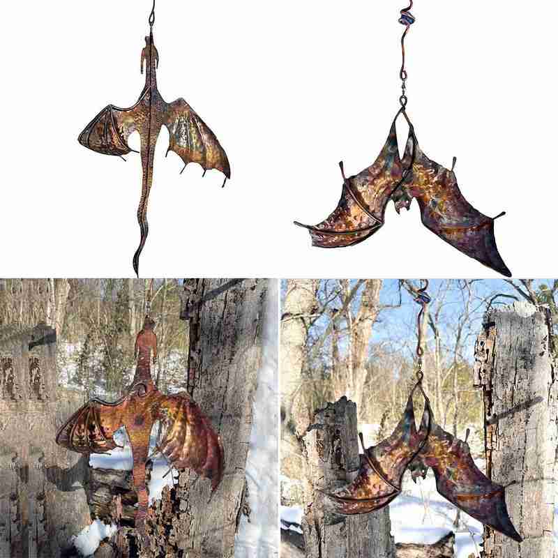 Dragon Wind Catcher Bat Wind Catcher Spinner Sculp... – Grandado