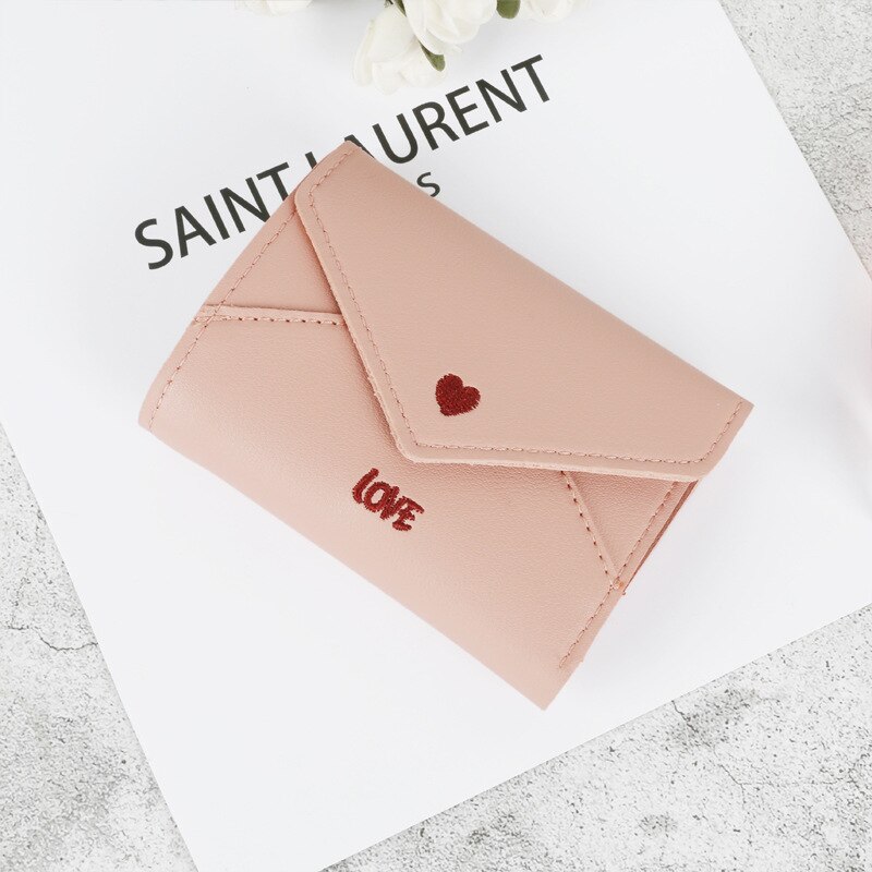 Style Mini Wallet With Three Discount Love Embroid... – Grandado