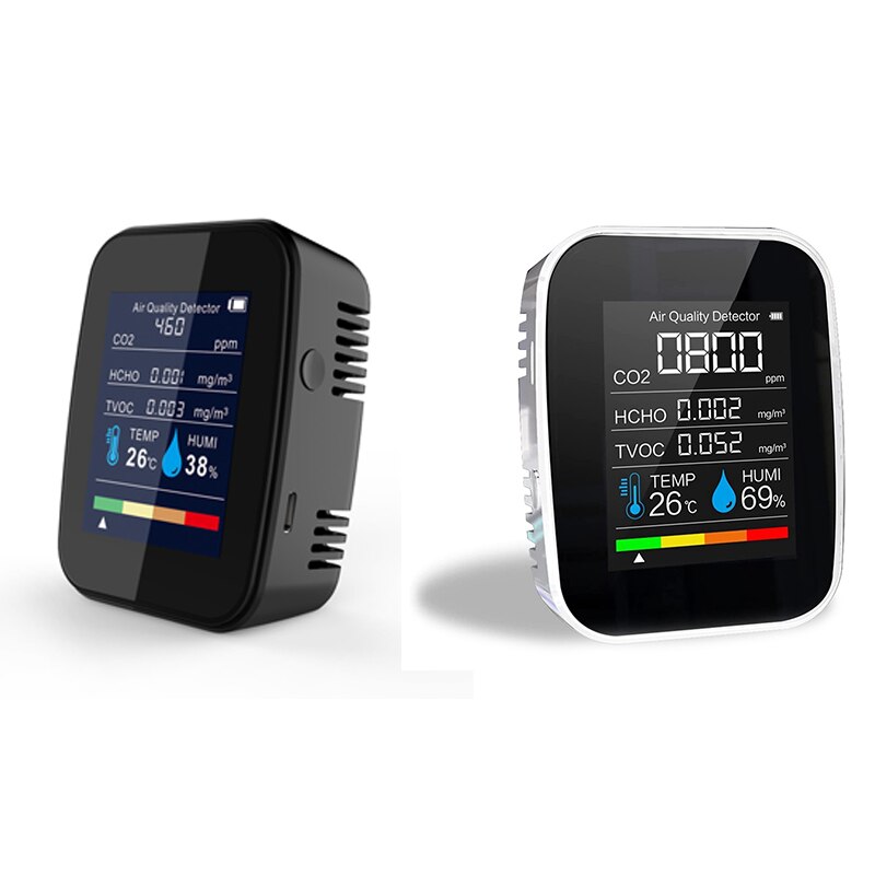 5 In1 Luchtkwaliteit Monitor CO2 Meter Digitale Te... – Grandado
