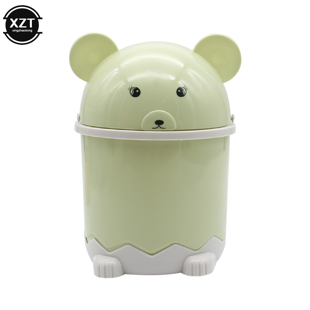 Cute Desktop Flip Trash Can Cover Portable Garbage... – Vicedeal