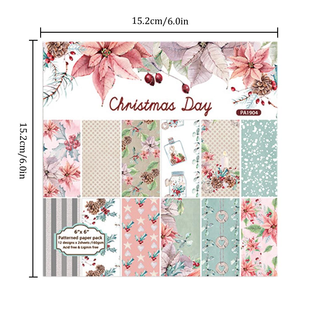 24 Sheets Christmas Day Scrapbooking Pads Paper Or... – Vicedeal