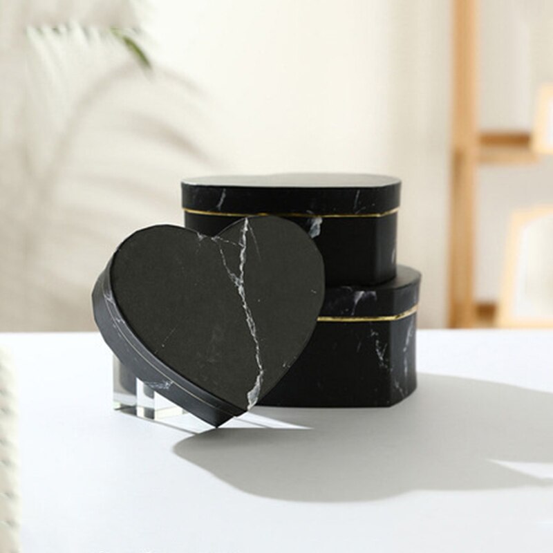 Florist Hat Boxes Heart Shaped Box Boxes Set of 3 ... – Grandado