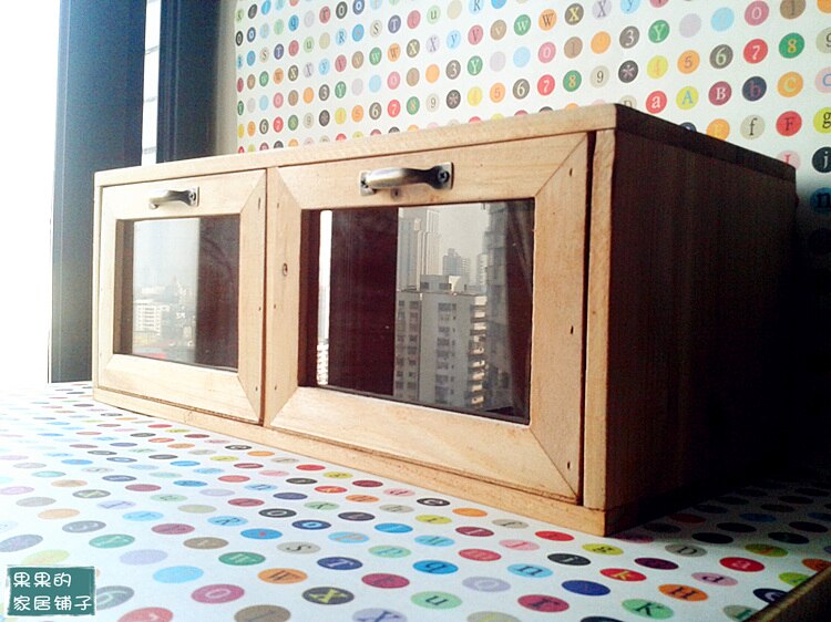 Glass Drawer Wooden Boxes Store Content Box Drawer... – Grandado