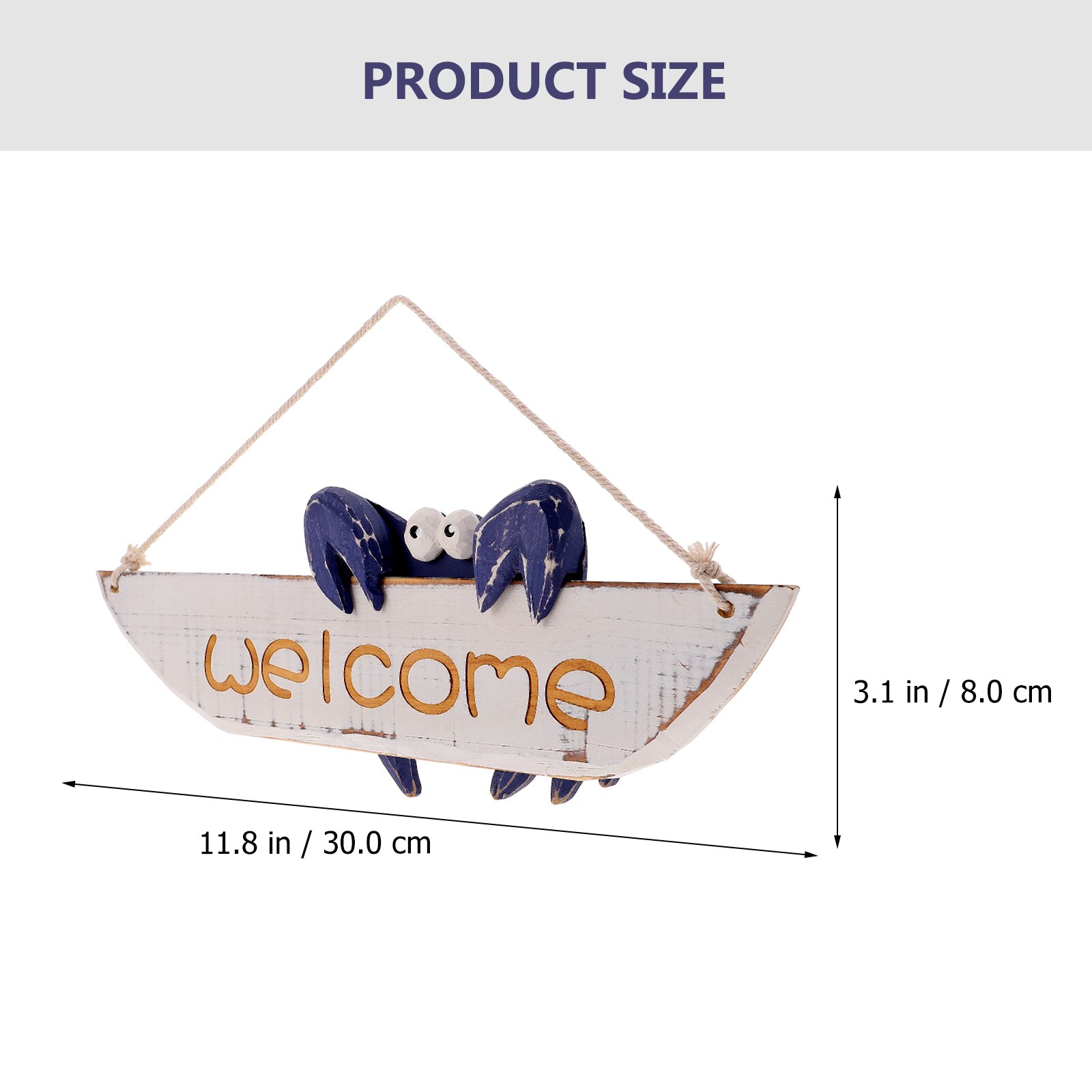 Wooden Crab Welcome Sign Mediterranean Style Crab ... – Vicedeal