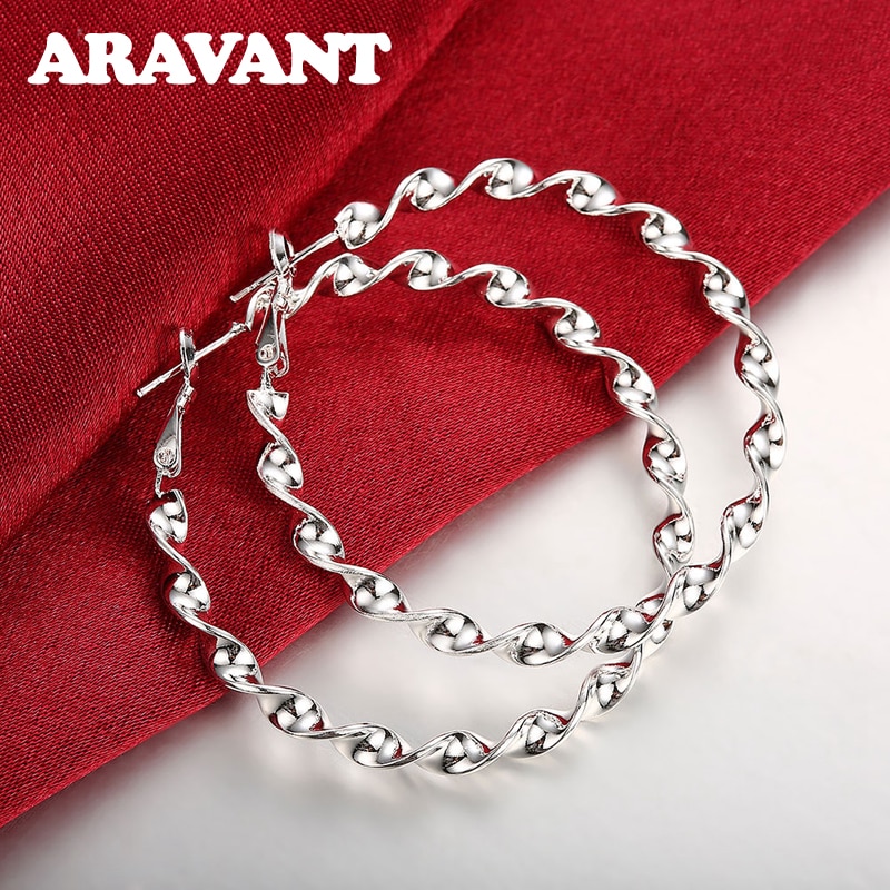 Aankomst Zilver 925 Sieraden 45Mm Twist Ronde Cirk... – Grandado