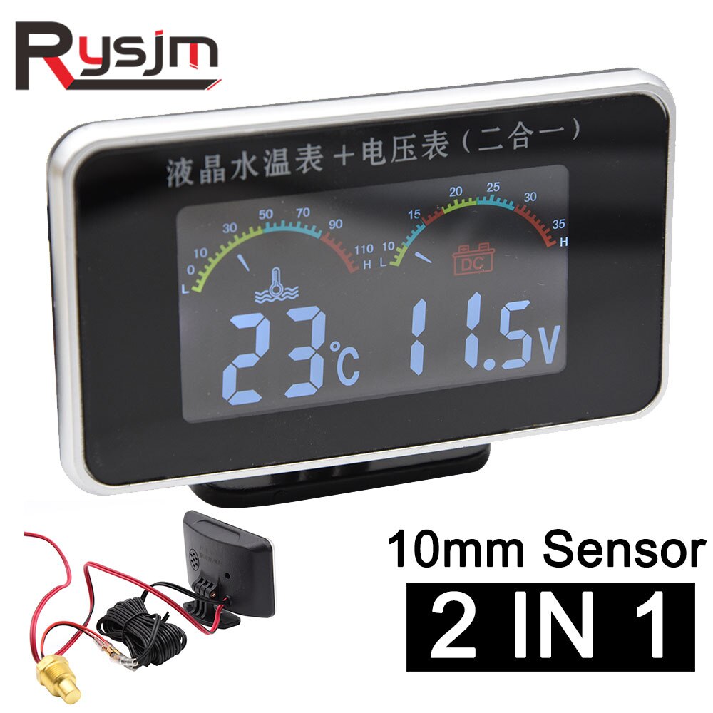12V 24V Auto Lcd Voltmeter Water Temperatuur Meter... – Vicedeal