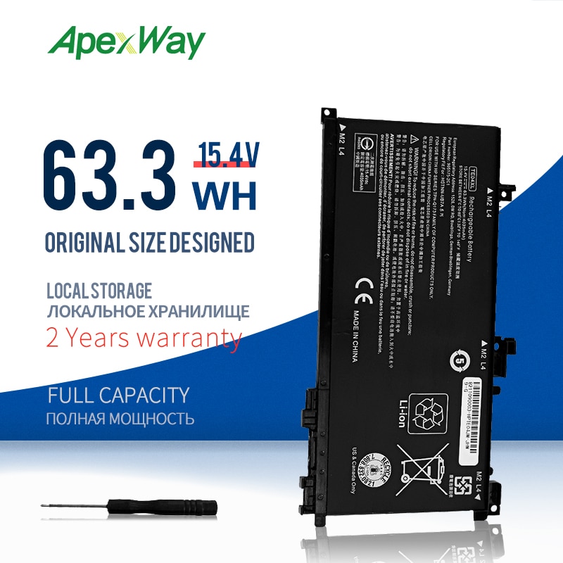 Apexway laptop battery 15.4V TE04XL for HP OMEN 15... – Vicedeal