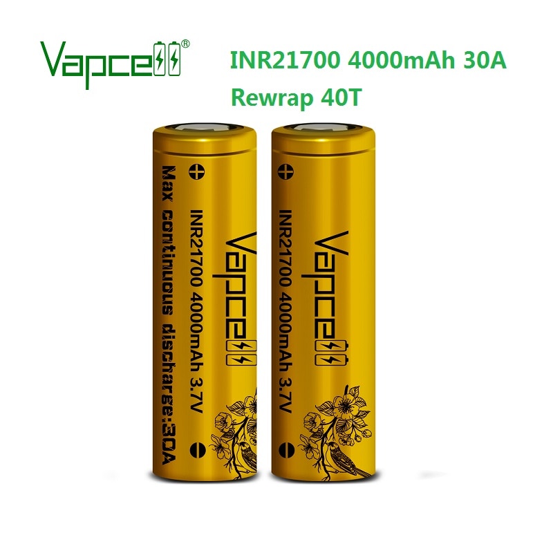 QZ Vapcell 21700 40T 4000mah 30A high high power c... – Vicedeal
