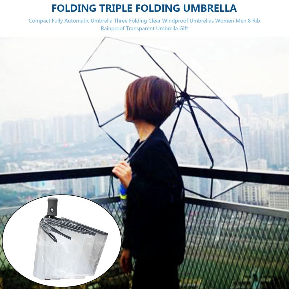 3 Colors Fully Automatic Umbrella Three Folding Cl... – Grandado