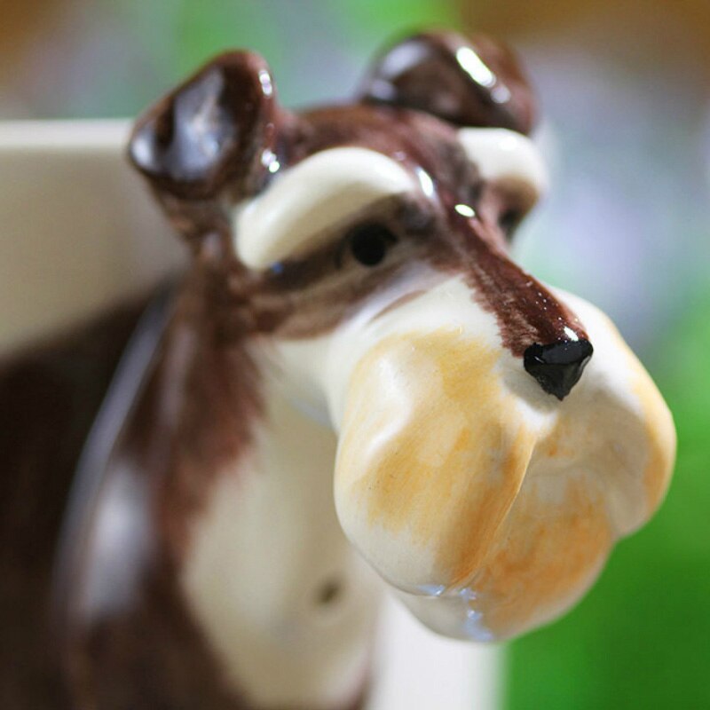 300ml schnauzer hundekaffe kopper og krus 3d tegne... – Vicedeal