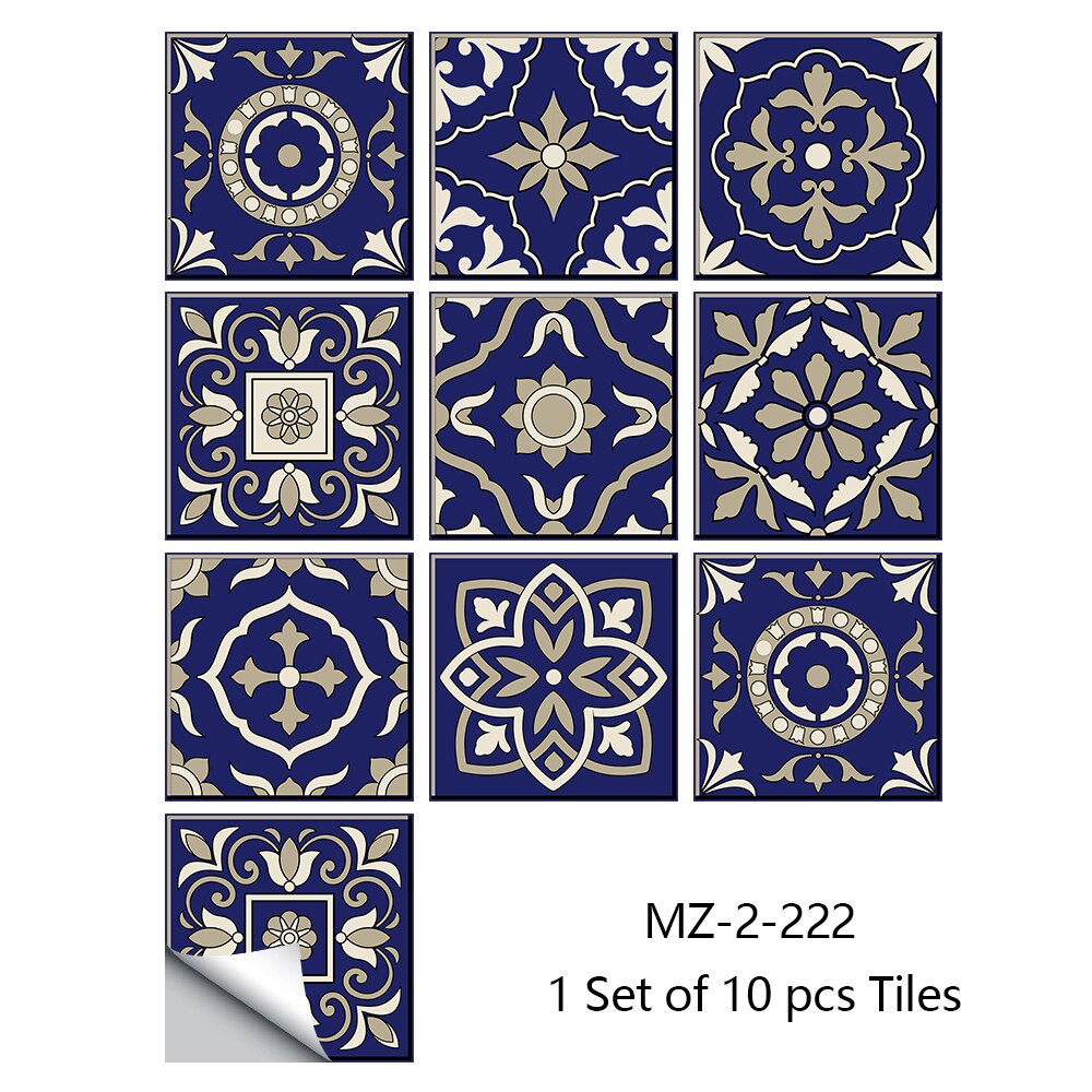 10/15/20/30cm Moroccan Style Hard Tiles Wall Stick... – Grandado