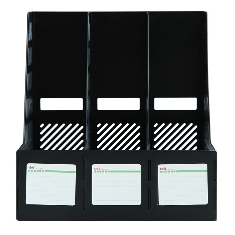 Deli Triple Desktop File Box Three Grid with Label... – Vicedeal