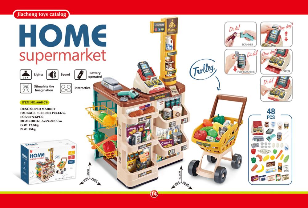 Simulatie Speelgoed Supermarkt Kassa Scène Luxe Ki... – Grandado