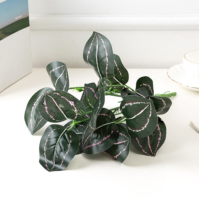 1 Boeket/18 Bladeren Kunstmatige Zijde Palm Monste... – Grandado