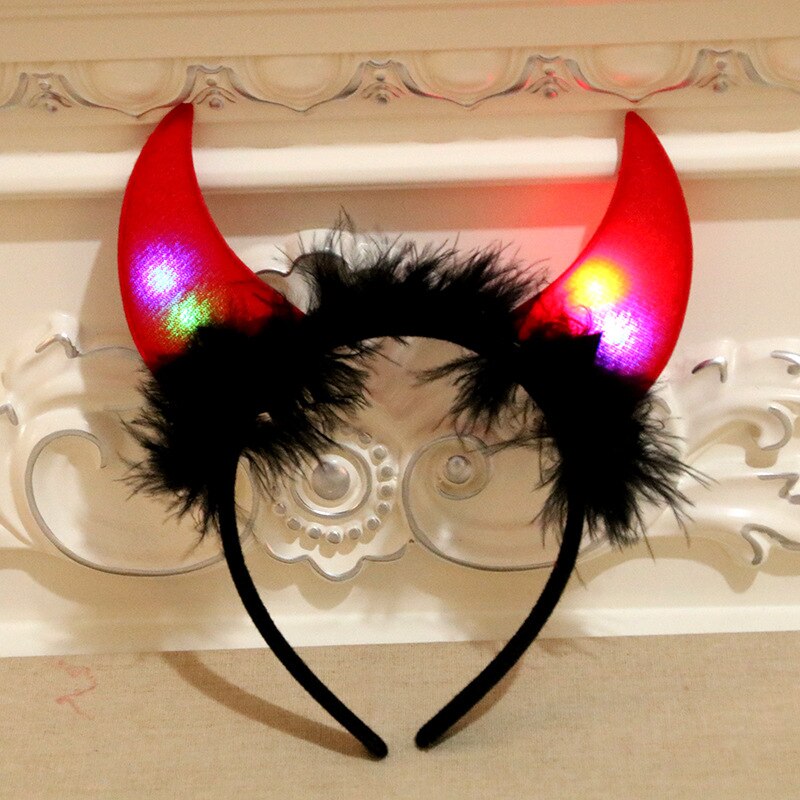 Halloween decorations Halloween shiny horn head bu... – Grandado