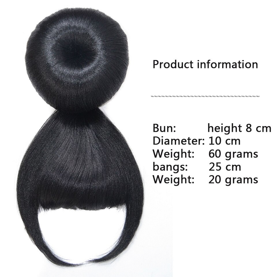 HOUYAN Synthetic African wig Bun head and Bang hai... – Grandado