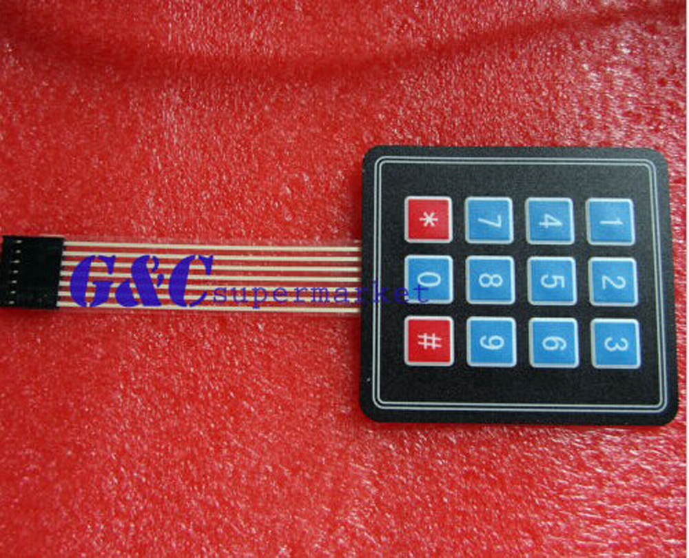 5PCS 4x3 matrix array 12-key membraan switch toets... – Vicedeal