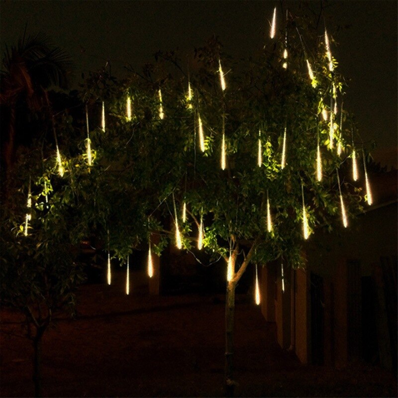 Waterproof Solar Lighting Strings Meteor Shower Ra... – Vicedeal