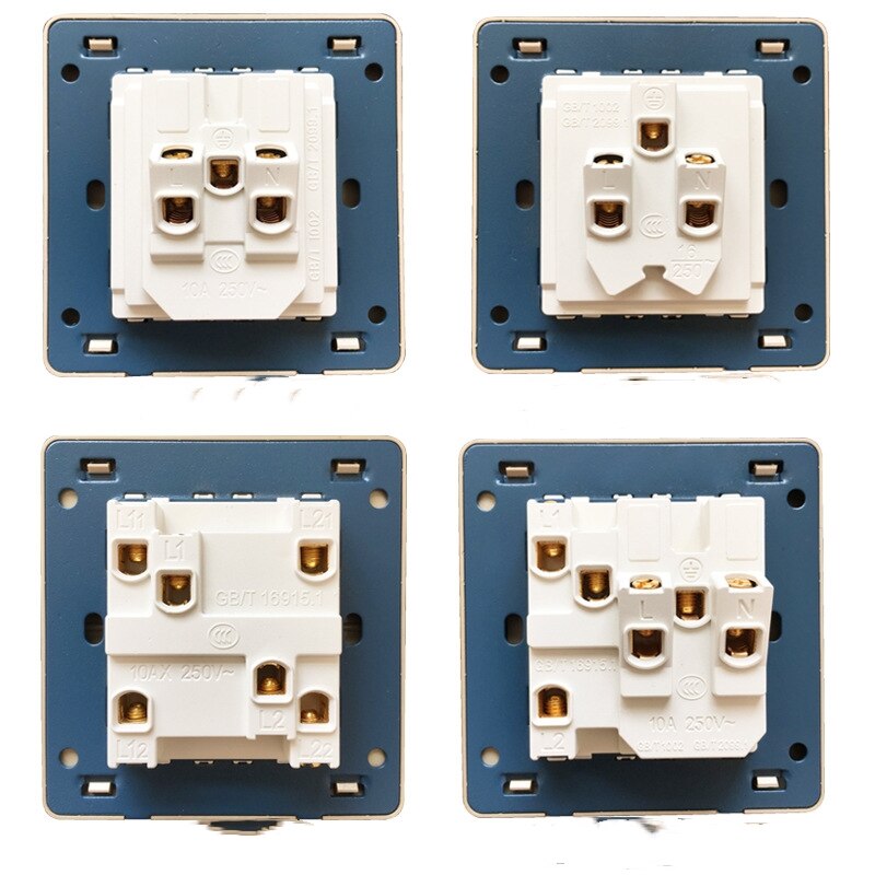 250V 86Mm 1/2/3/4 Gang 1/2 Manier Pc Panel Rose Go... – Grandado