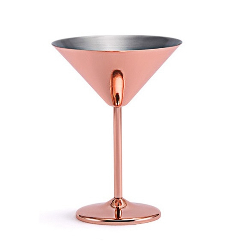 Stainless Steel Martini Cocktail Glass High Base W... – Grandado