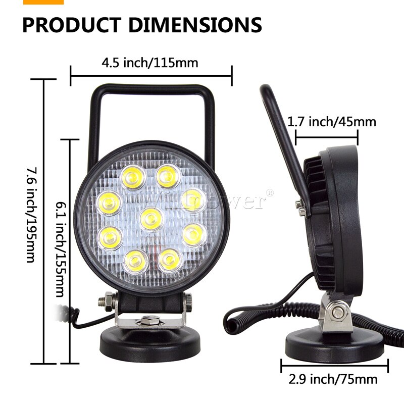 Car 4x4 Truck 4" Portable LED Work Light Magn... – Grandado