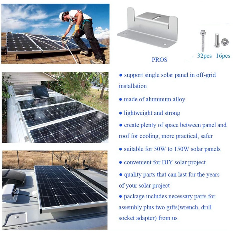 Solar Panel Mounting Brackets Z Bracket, with Nuts... – Grandado