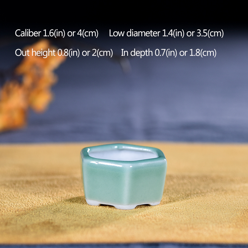 Thumb bonsai pot Mini bonsai pot glaze ceramic pot... – Grandado