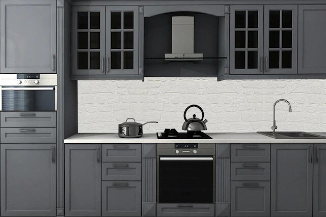 Slate White Stone Self Adhesive 3D Foil Wall Panel... – Grandado