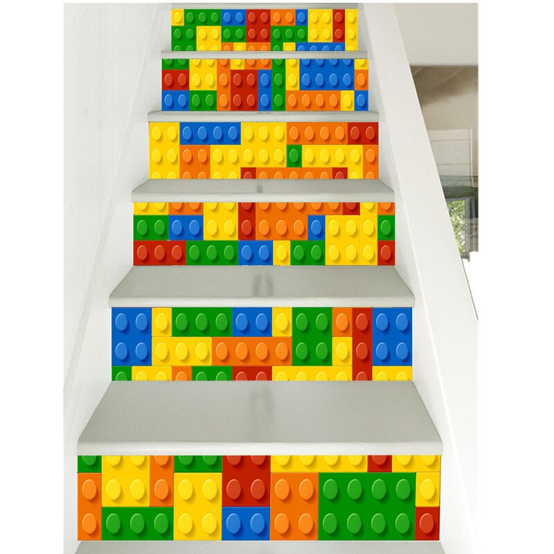 6 stks/set Kleurrijke Mozaïek Trap Stickers Voor C... – Vicedeal