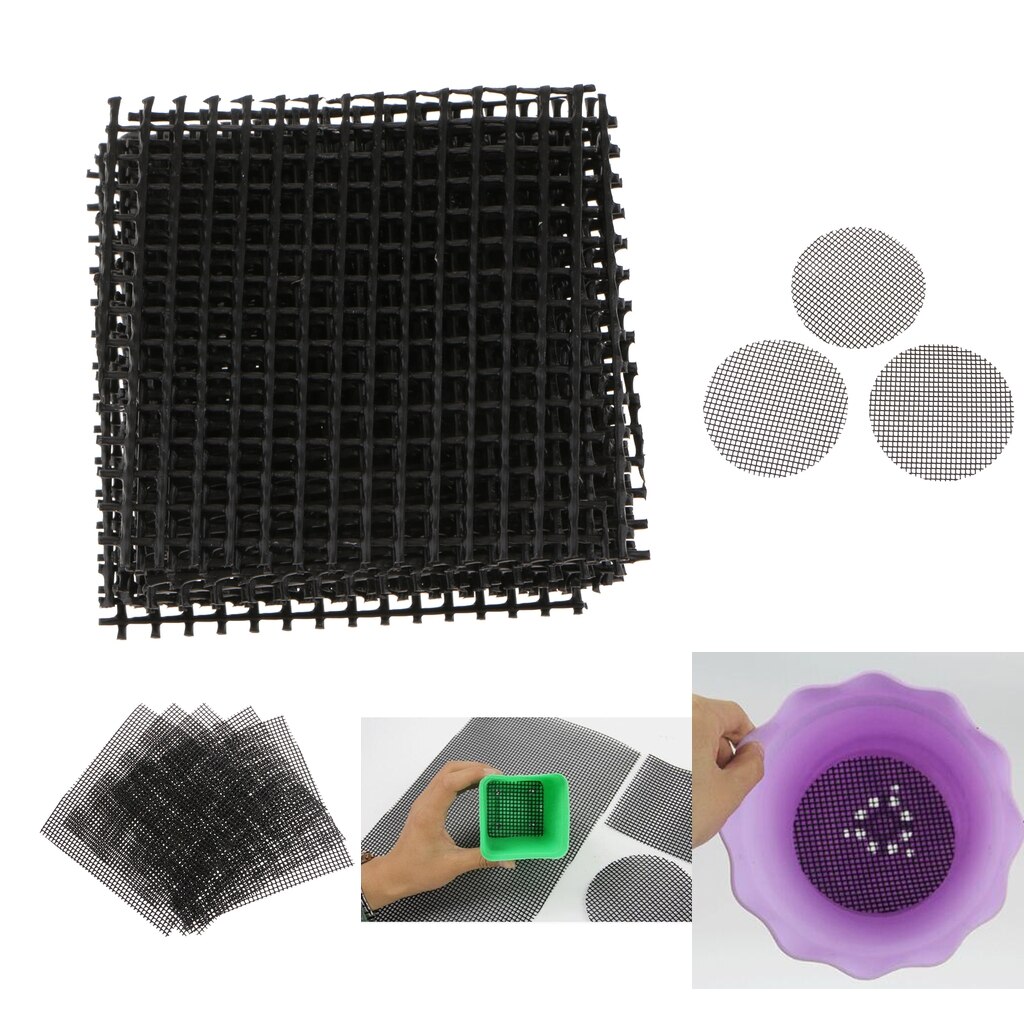 Plastic Drainage Mesh, Pack of 5, 15 x 15 cm / 5.9... – Vicedeal