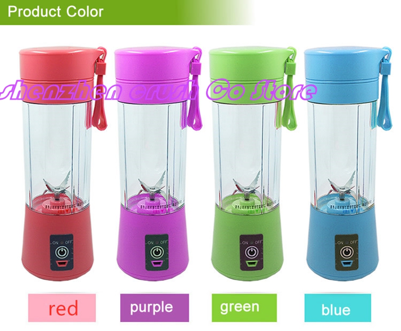 380ml 4/6 knive mini bærbar elektrisk frugtjuicer ... – Grandado