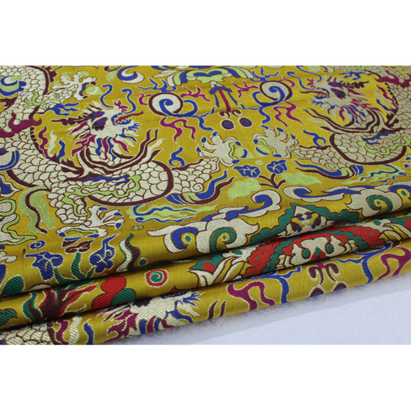 C621 Chinese Style Red Dragon Jacquard Silk Brocad... – Grandado