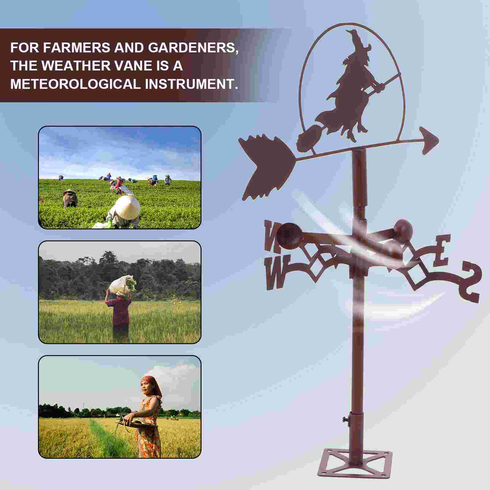 1Pc Witch Weathervane Stainless Steel Weather Vane... – Grandado