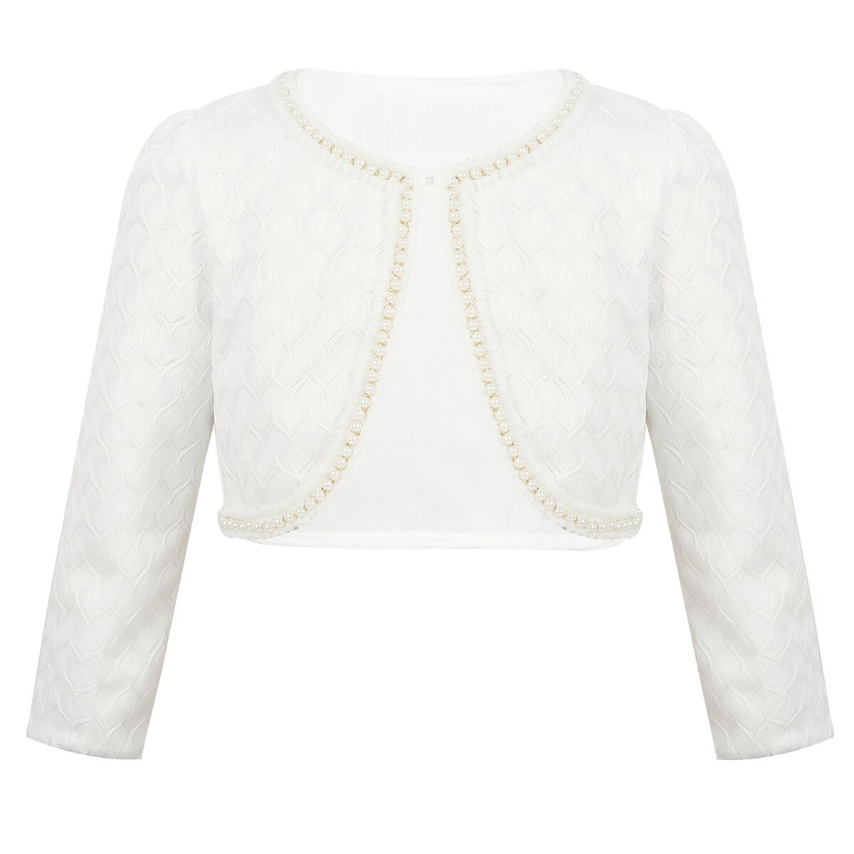 Kids Lange Mouwen Lace Kralen Bolero Jacket Shrug ... – Vicedeal