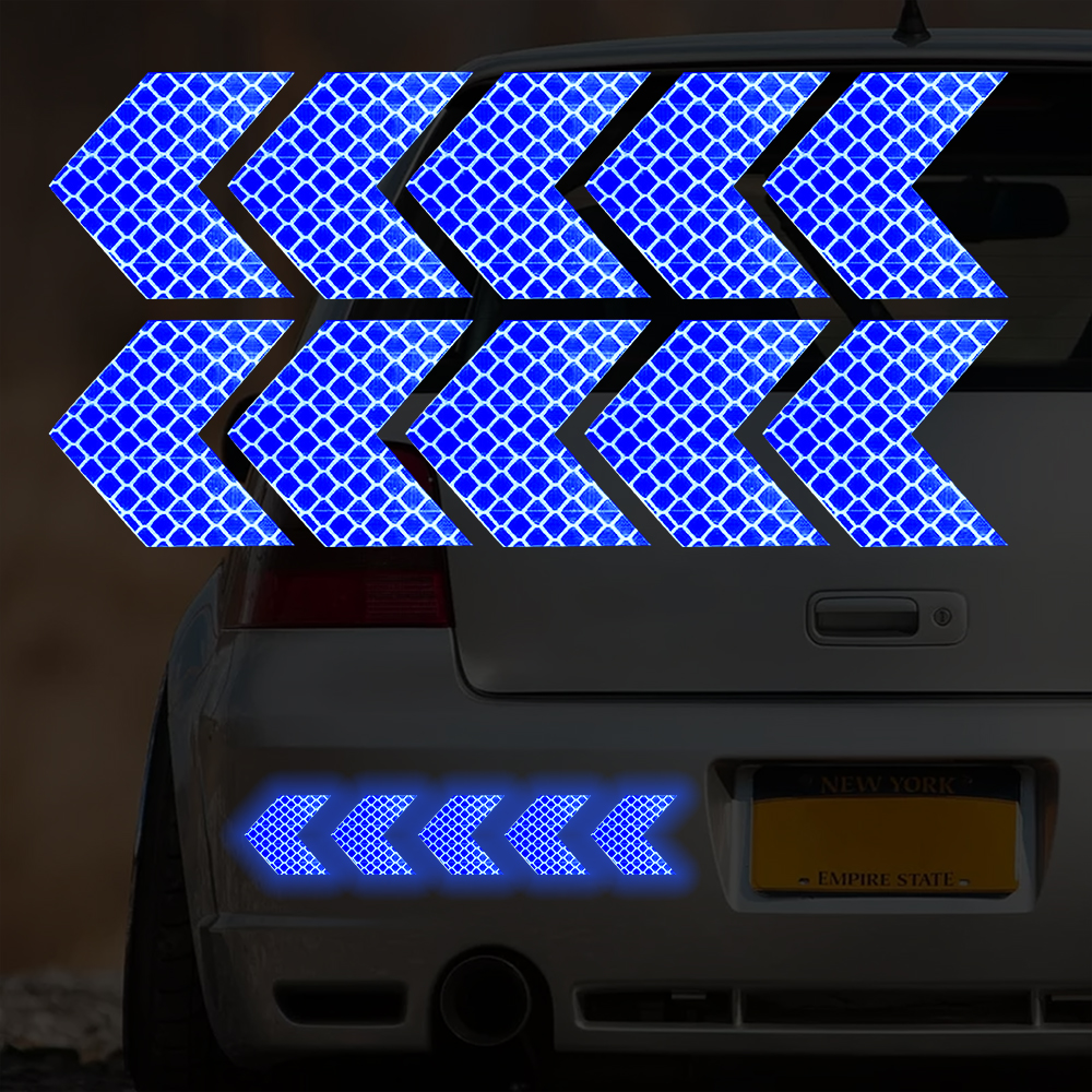 10 Pcs/Set Car Sticker Reflective Arrow Sign Tape ... – Grandado