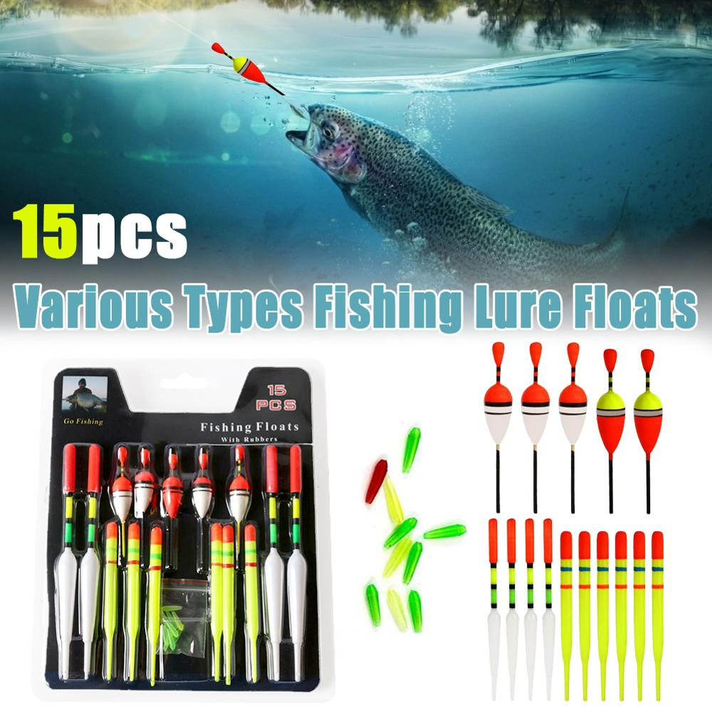 15 Stks/set Visdobbers Set Boei Bobber Vissen Lich... – Grandado