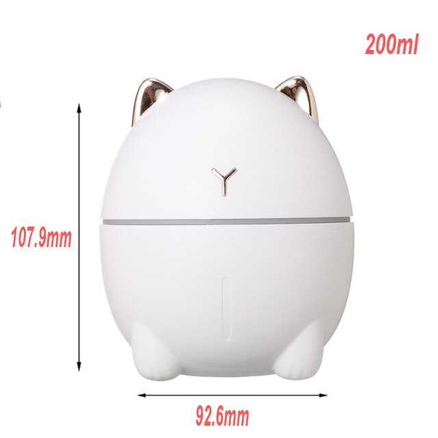 Mini Air Humidifier 200ML Cute Cat Aromatherapy Di... – Grandado