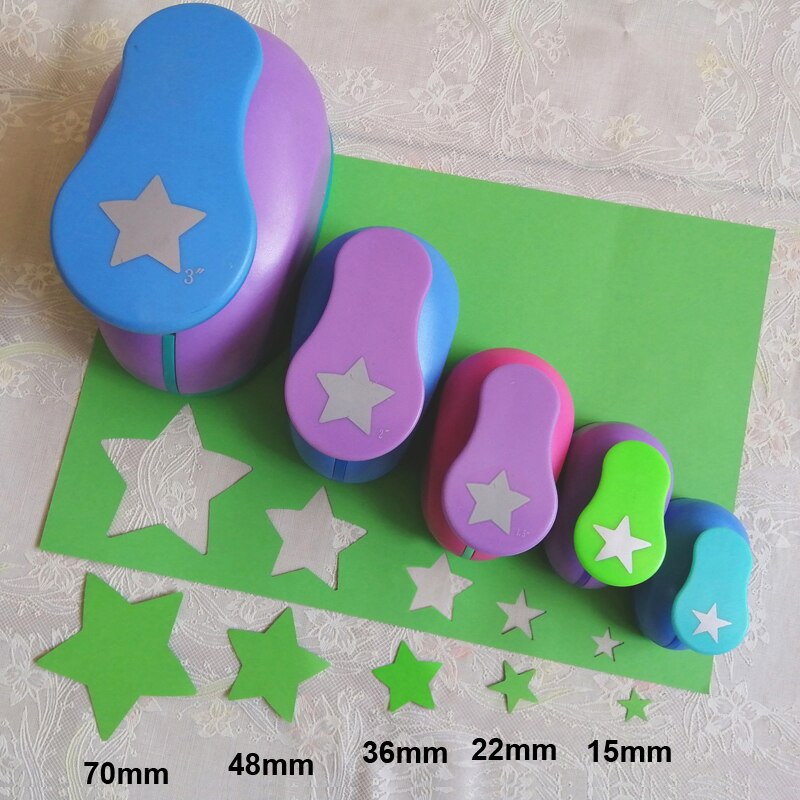 1pc 3" 2" 1.5" 1" Star Shape Craft Hole Punch Pape... – Grandado