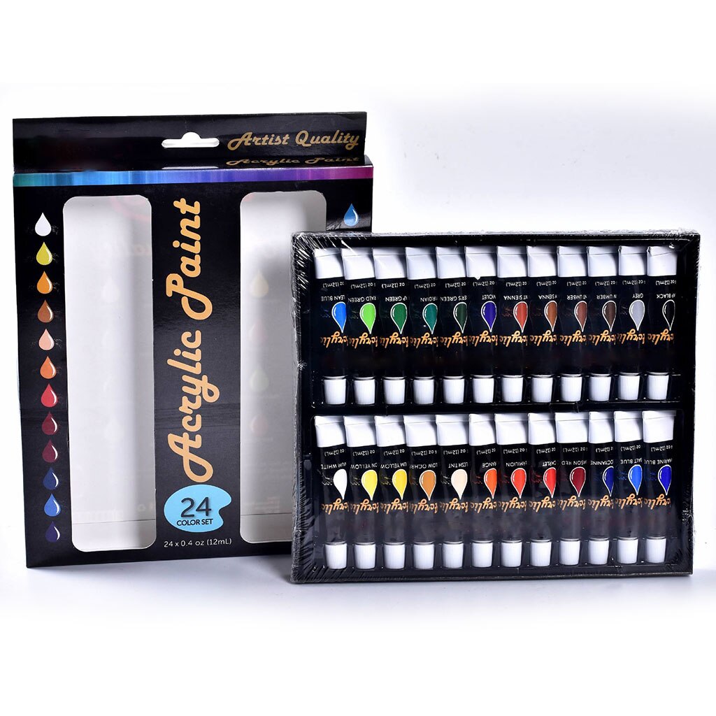 24 Colors Oil Painting Paint Drawing Pigment 12ml ... – Grandado