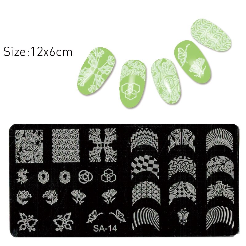 6CM*12CM nail stamping plates Stamping Plates Temp... – Grandado