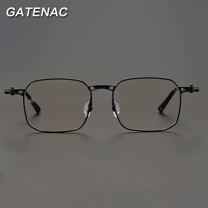 Vintage Pure Titanium Eyeglasses Frame Men Square ... – Vicedeal