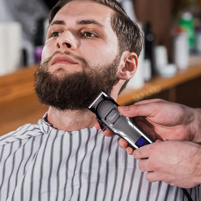 Barber Shop Hair Clipper LCD Digital Oil Head Engr... – Grandado