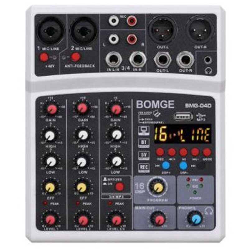 HFES Bluetooth USB Small Mixer Mixer Sound Card 4 ... – Vicedeal