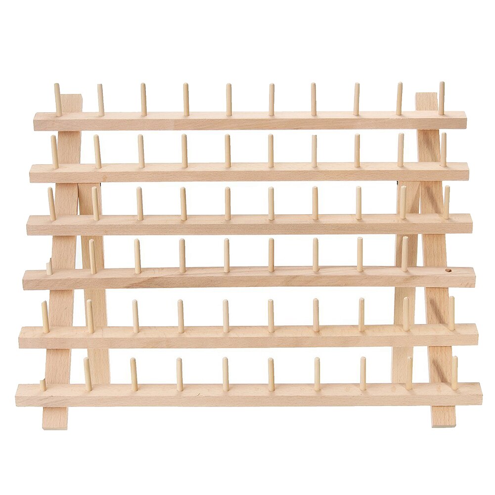 60-reel Sewing Tool Thread Rack Wooden Organizer F... – Grandado